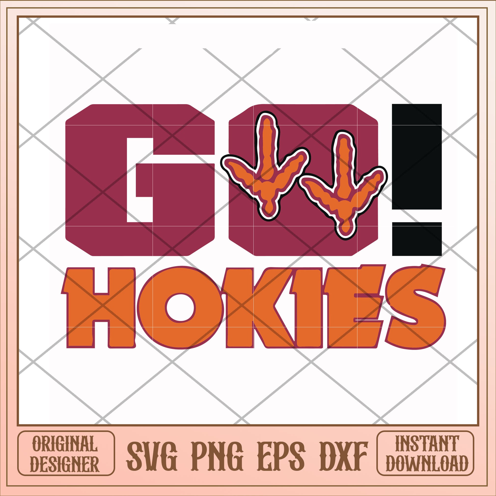 Virginia Tech Hokies go hokies svg, go hokies svg, ncaa svg – svg files ...
