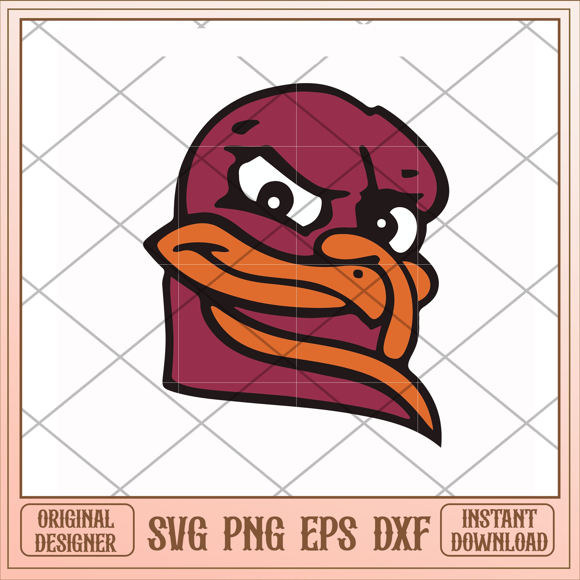 Virginia Tech Hokies hokies bird svg, mascot svg, ncaa svg – svg files ...