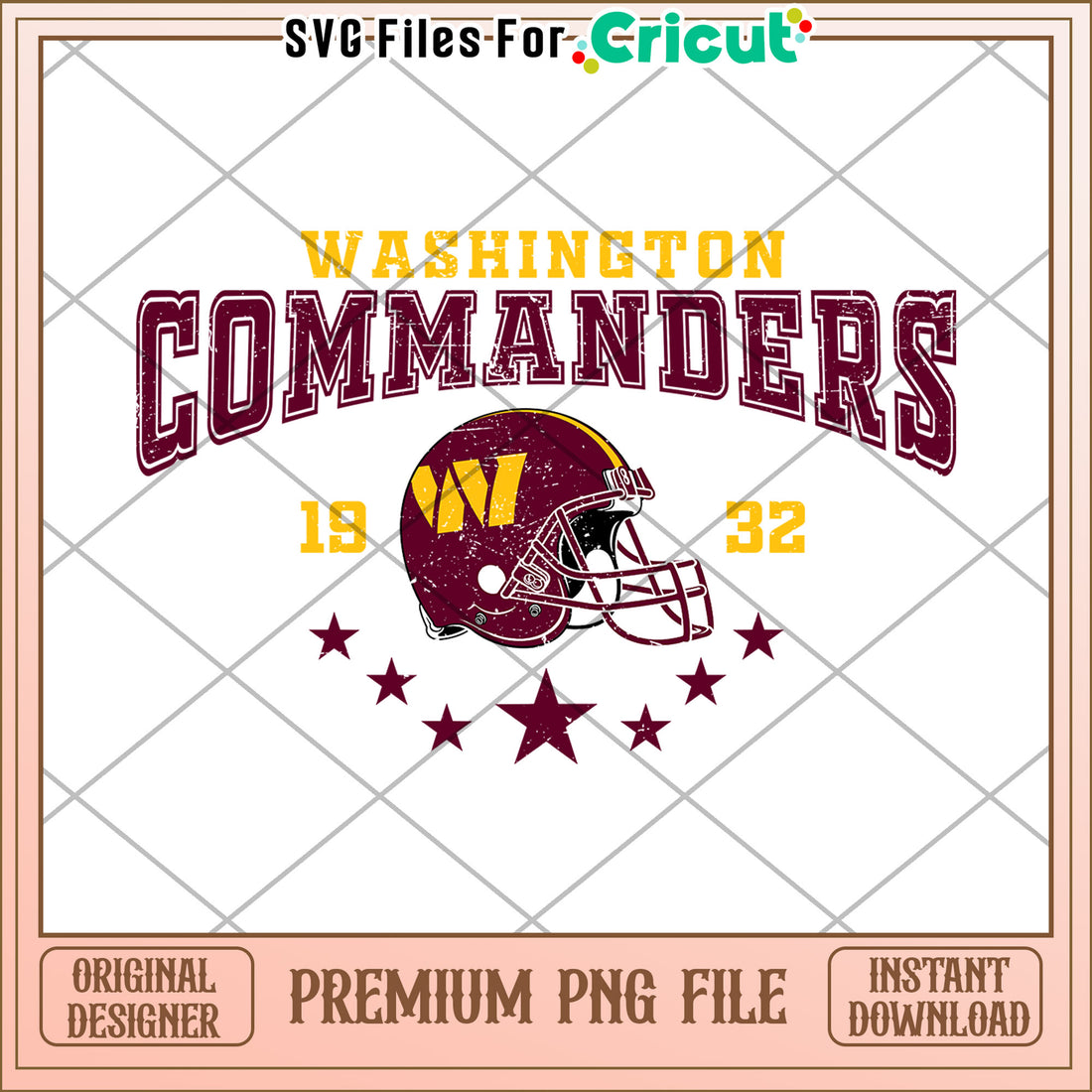Washington Commanders PNG Design for Cricut, Download Instant File ...
