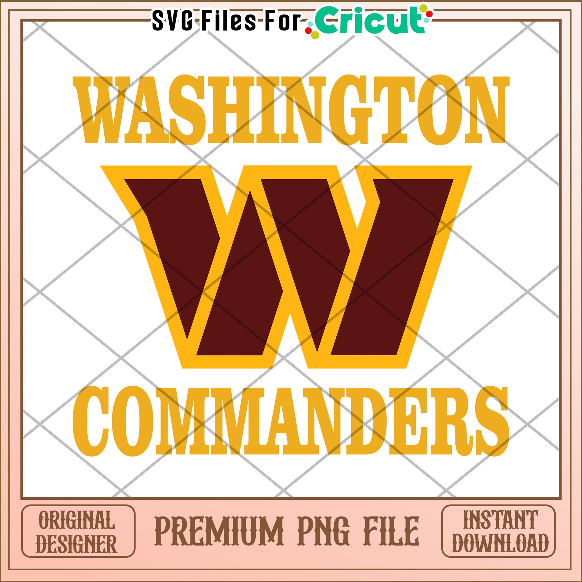 Washington Commanders PNG Design for Cricut, Instant Download File ...