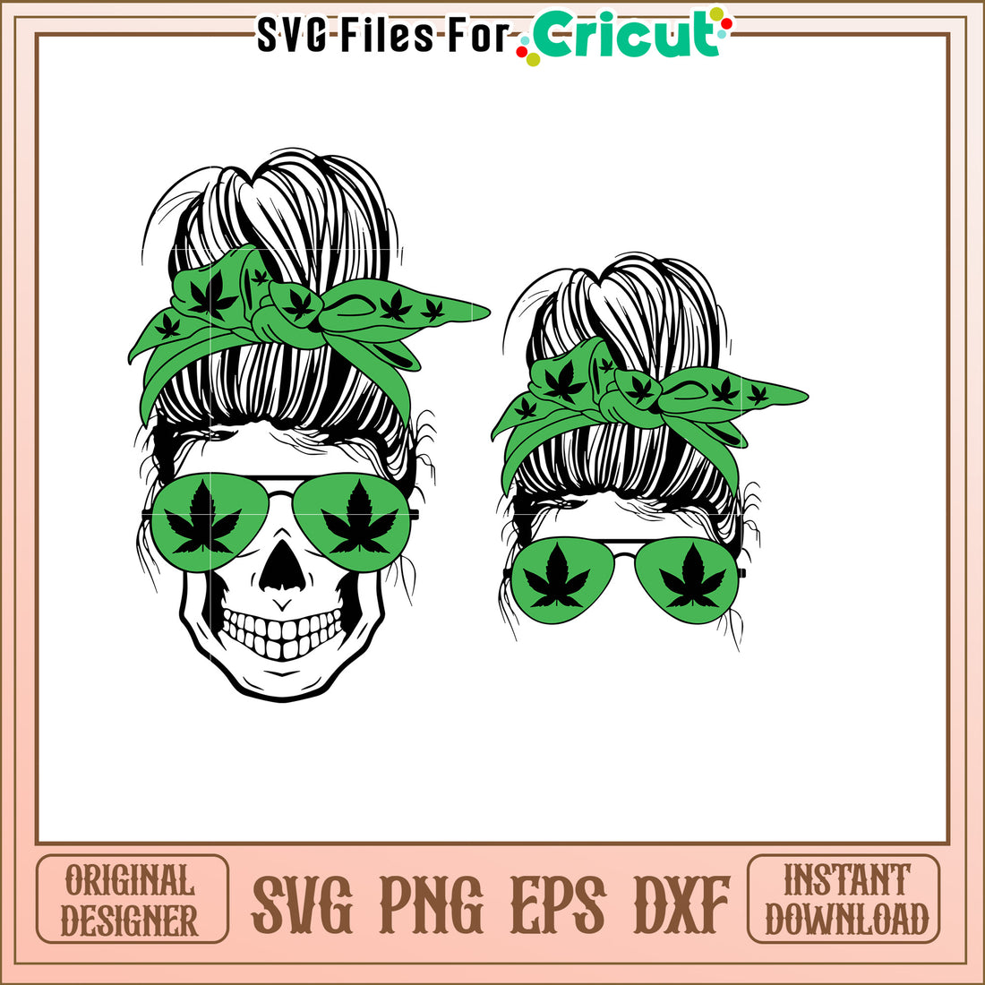 Weed Bandana SVG Sunglasses Cut File – svg files for cricut