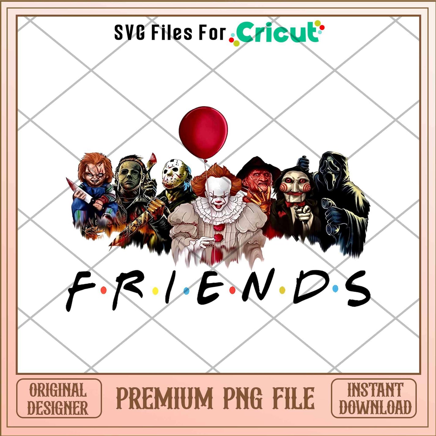 Welcome Friends Horror Characters png, Horror Characters png, Digital ...