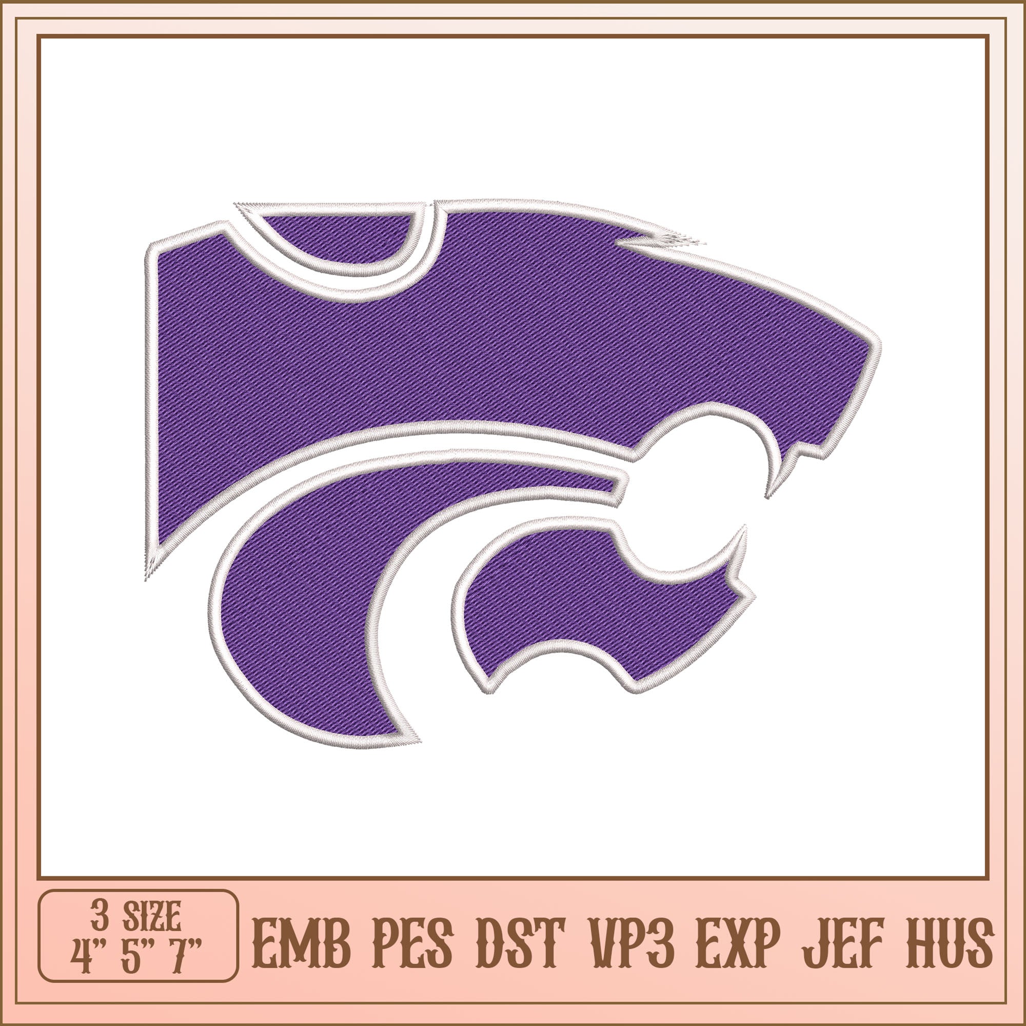 Wildcat Embroidery Design - 3 Sizes – svg files for cricut