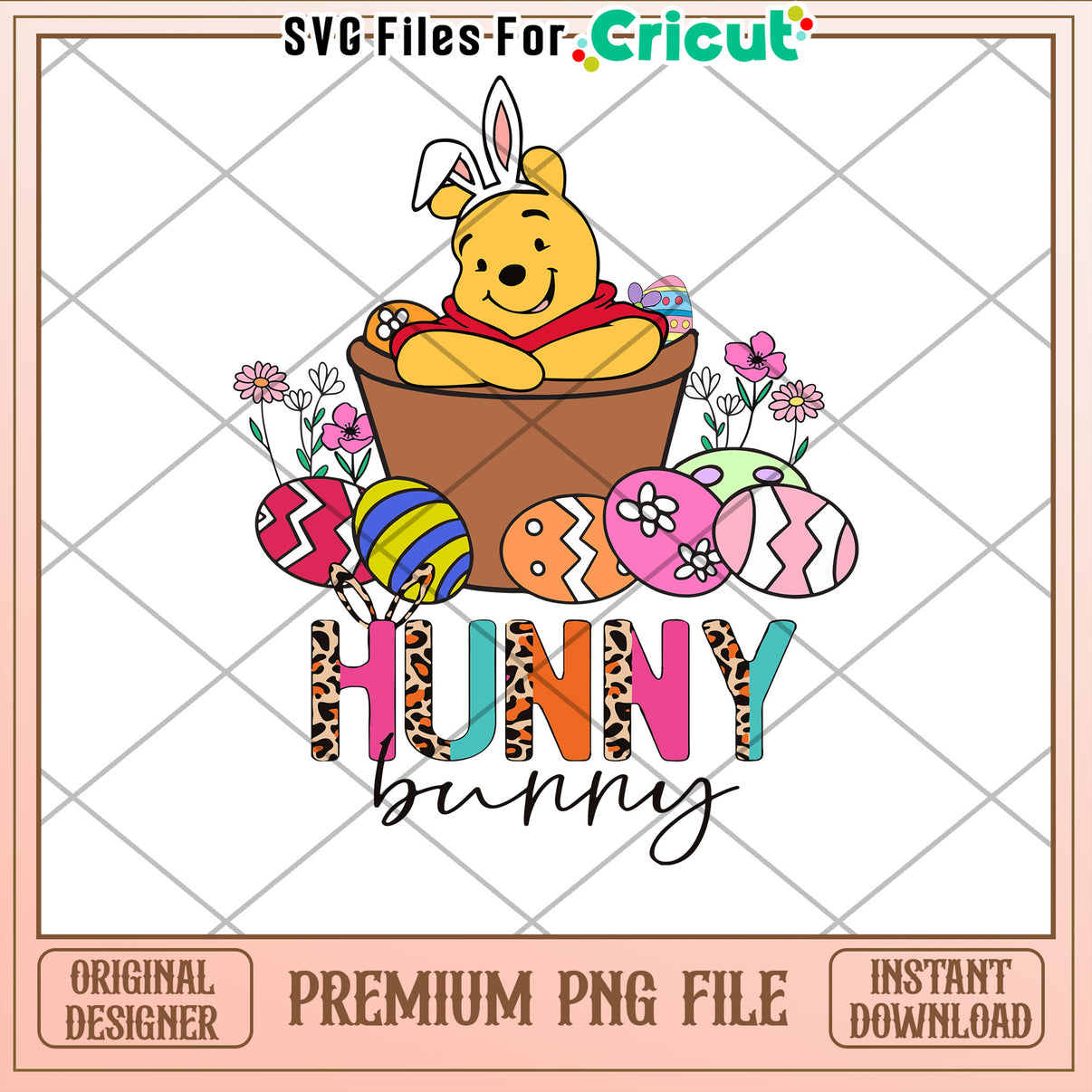 Winnie the Pooh Easter Bunny PNG – svg files for cricut