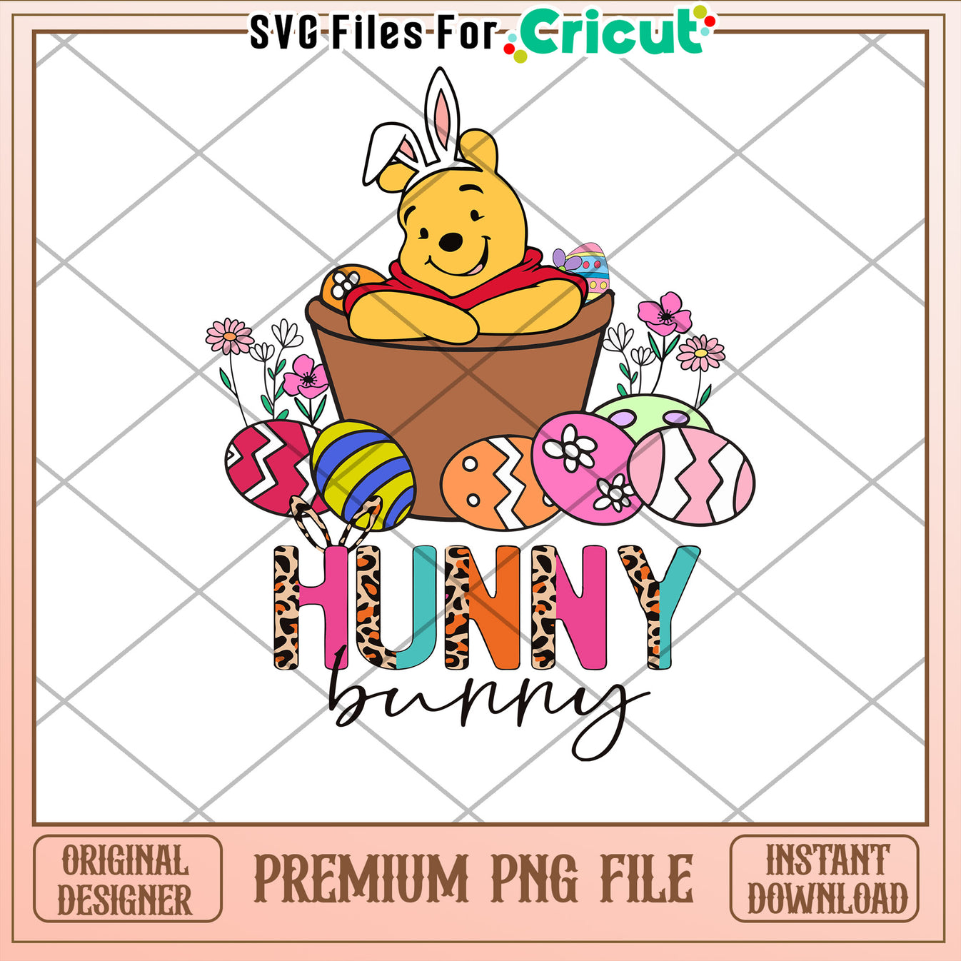 Winnie the Pooh Easter Bunny PNG – svg files for cricut