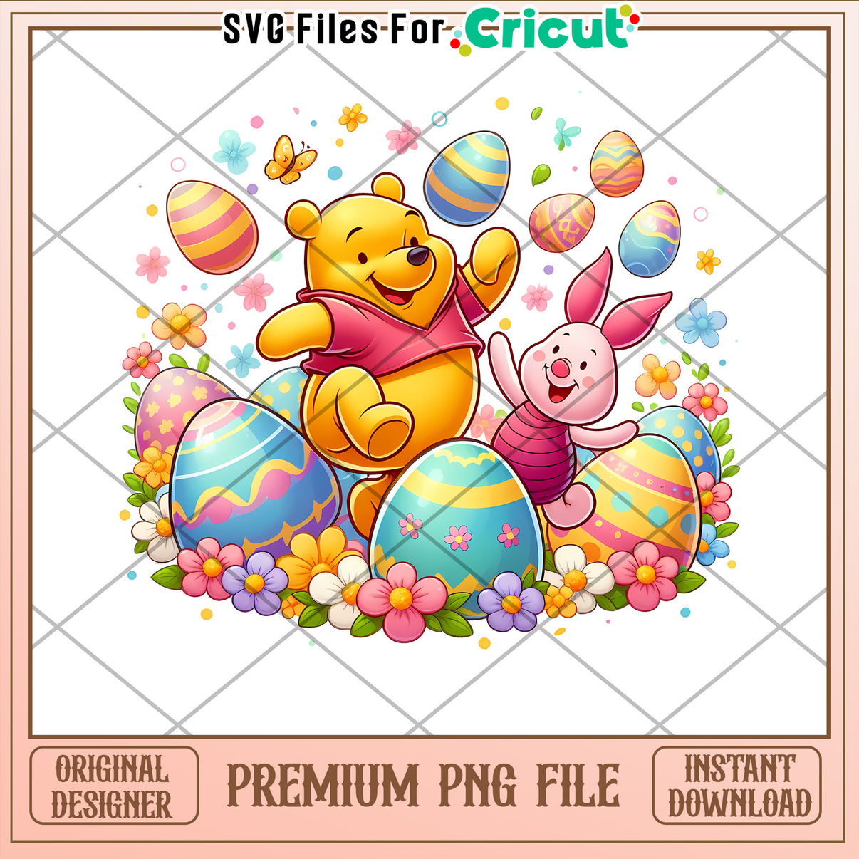 Winnie the Pooh Easter PNG Design – svg files for cricut