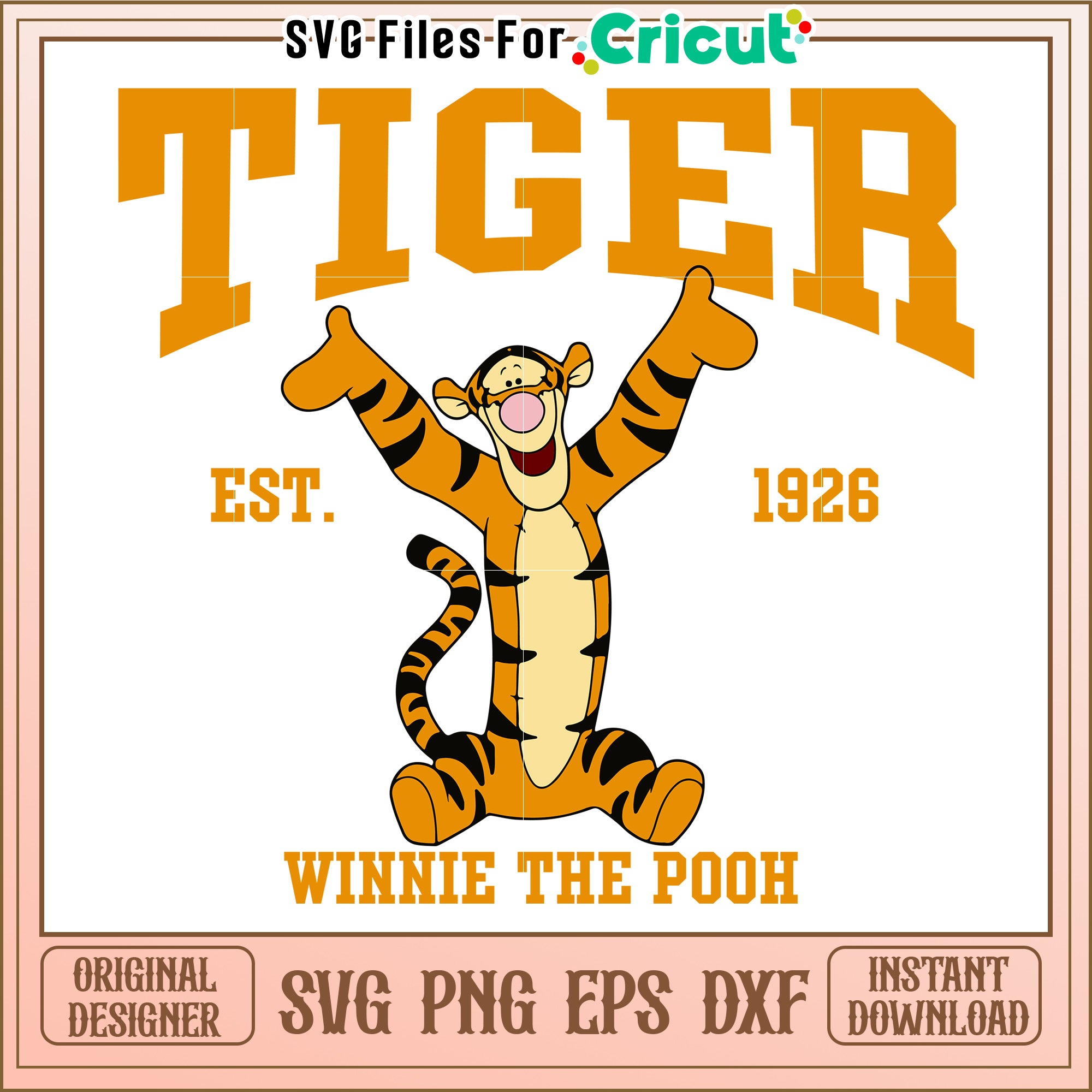Winnie the Pooh Tiger SVG Design – svg files for cricut