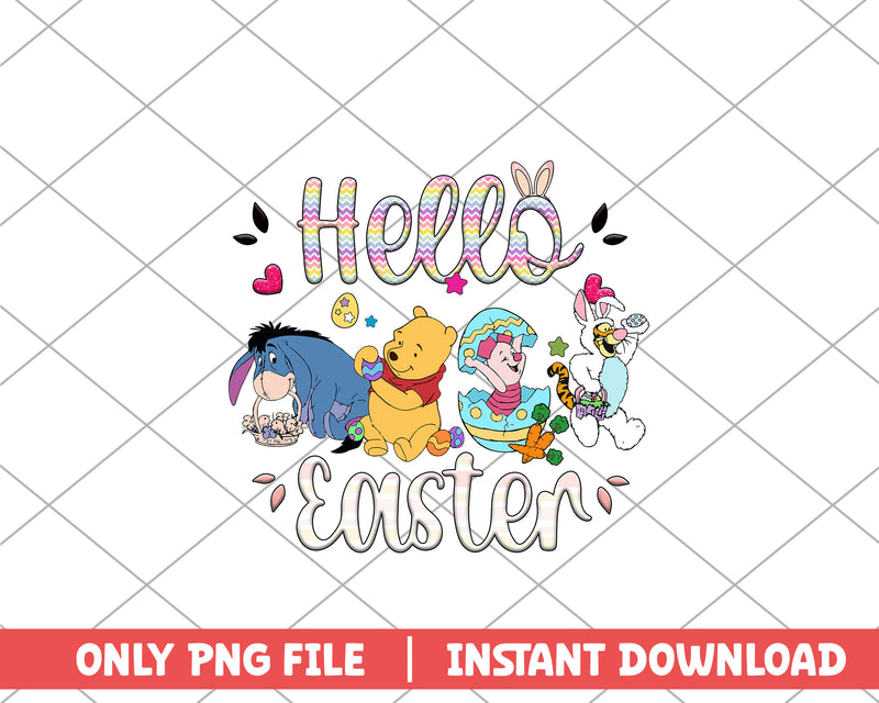Winnie the pooh hello easter png – svg files for cricut