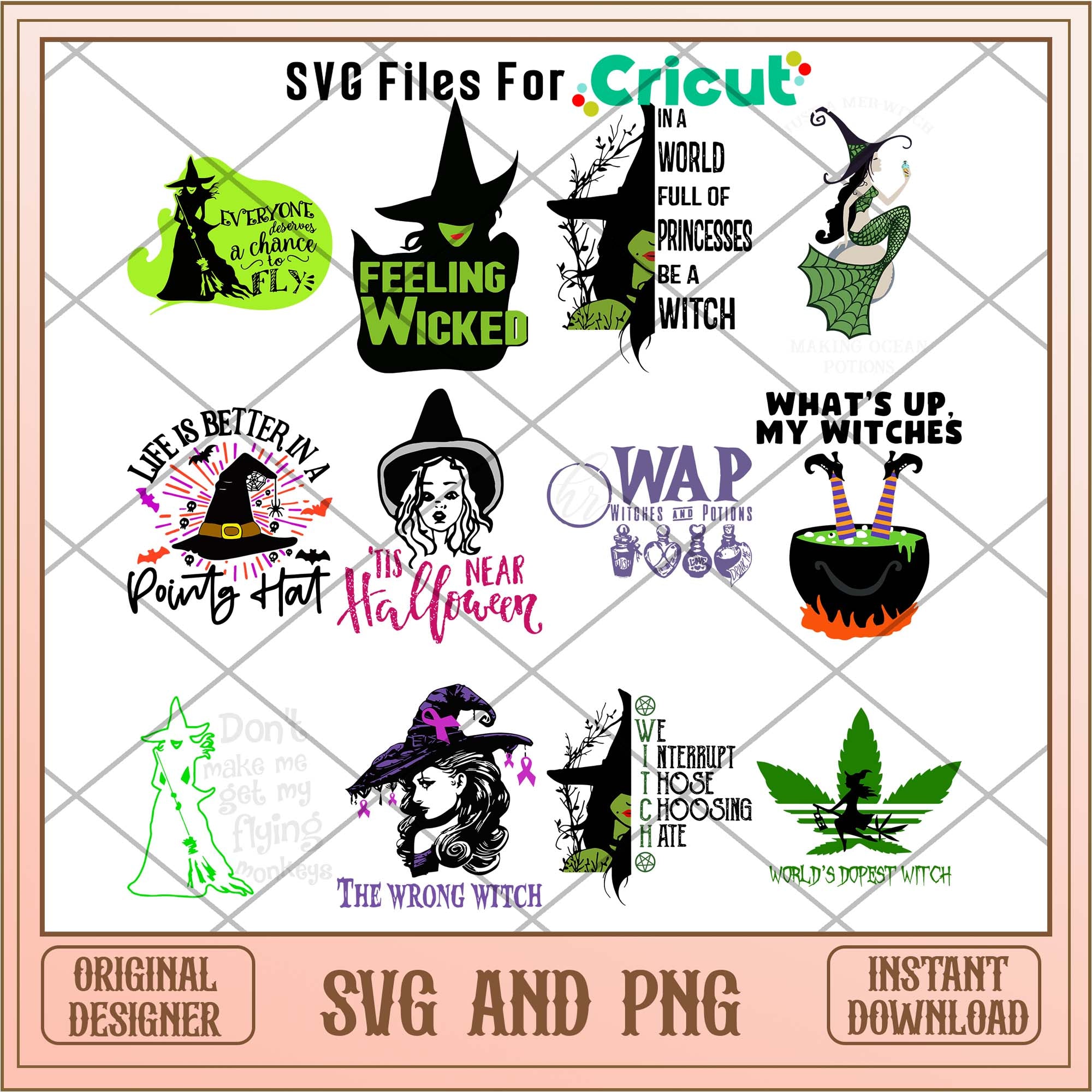 Witch green svg bundle, Halloween Witch svg bundle - Svgfileforcricut ...