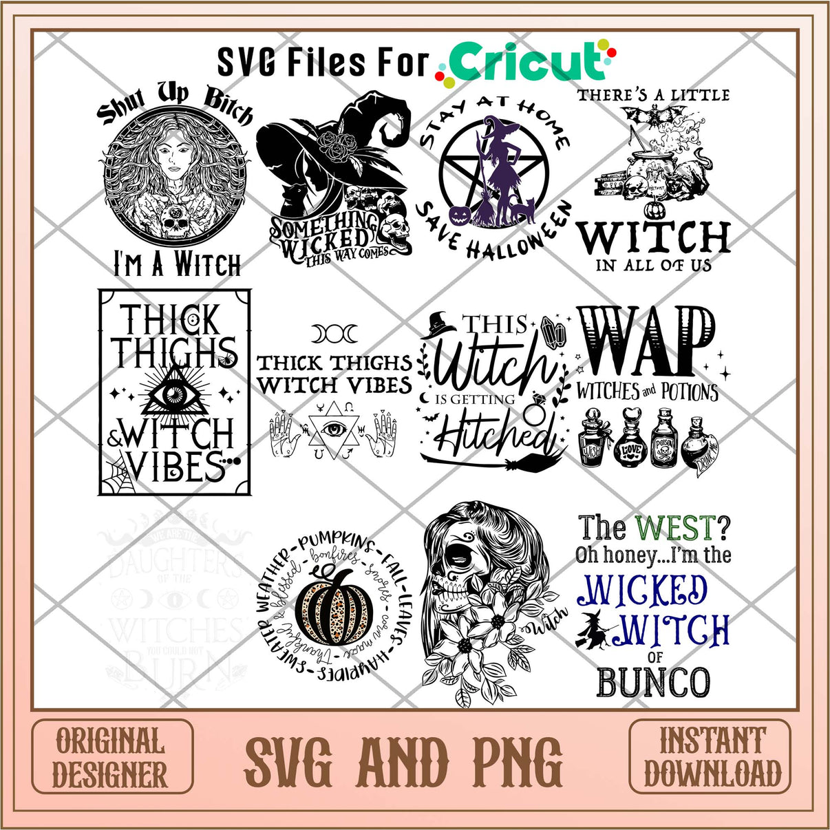 Witch vibes svg bundle, Halloween Witch svg bundle - Svgfileforcricut ...