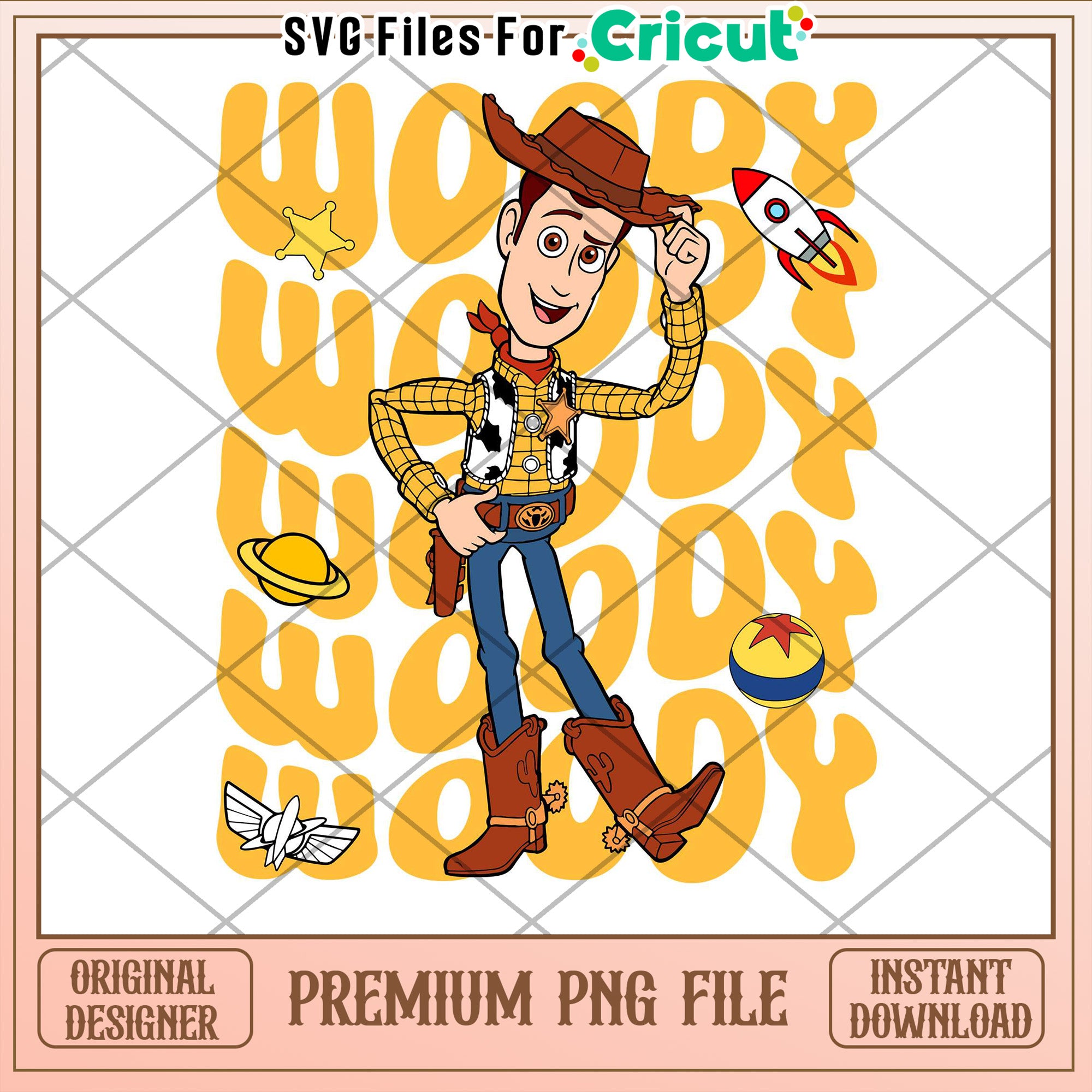 Woody PNG Toy Story Retro Design – svg files for cricut