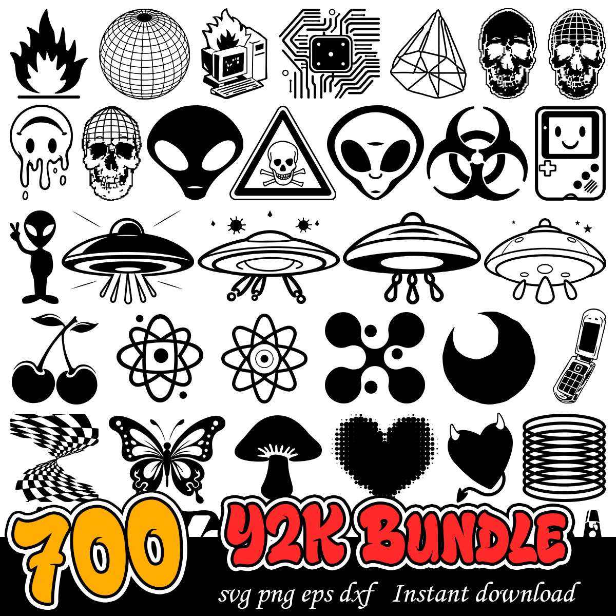 Y2k bundle svg, Y2K mega bundle – svg files for cricut