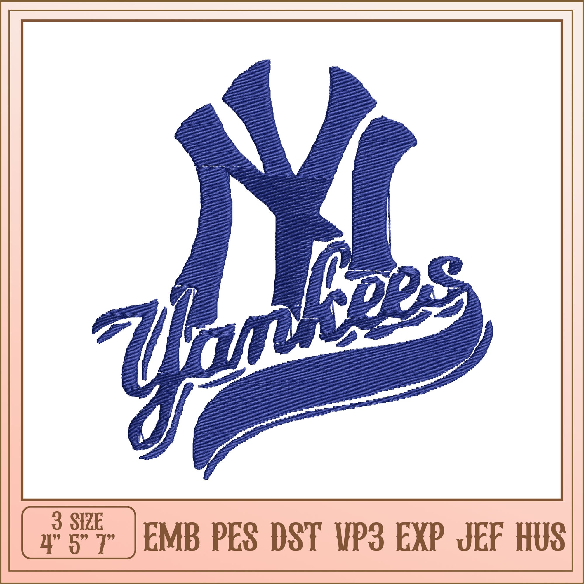 Yankees Embroidery Design 3 Sizes – svg files for cricut