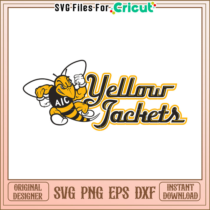 Yellow Jackets SVG File for Cricut, Perfect for Sports Team Projects ...