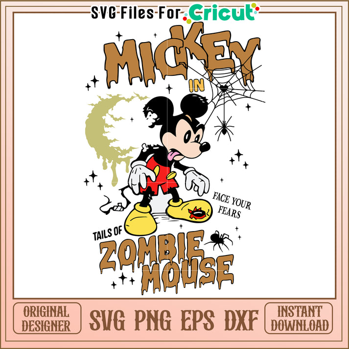 Zombie Mickey Mouse SVG Halloween Design – svg files for cricut