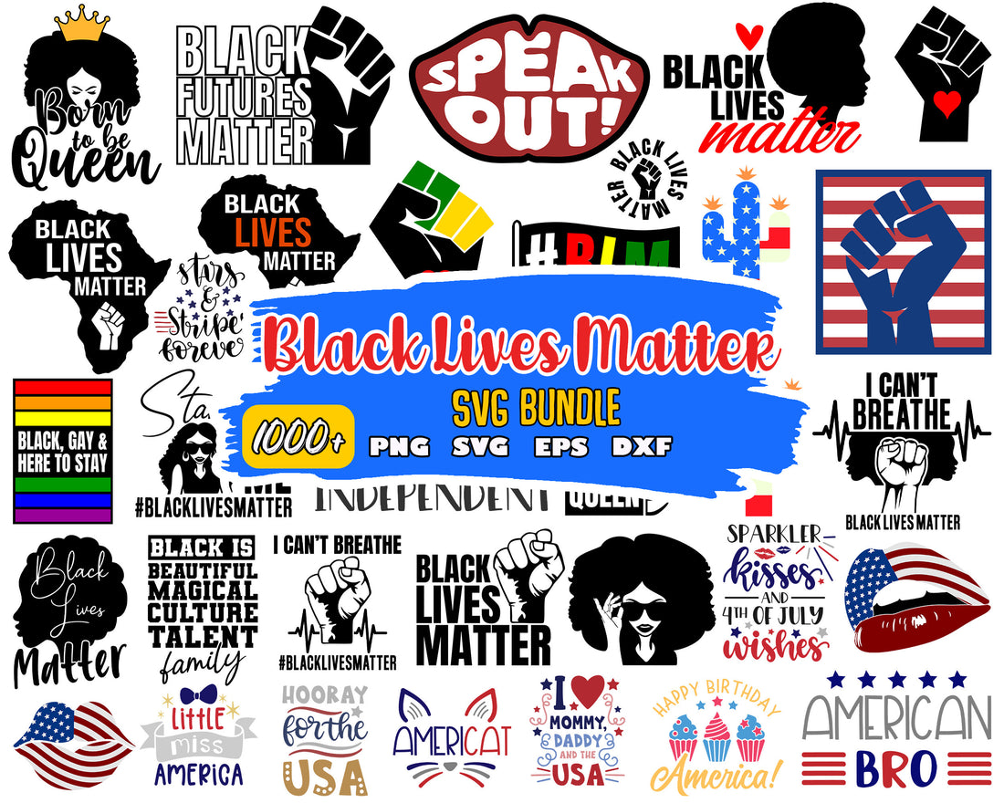 Black lives maters logo design bundle svg, american bro svg – svg files ...