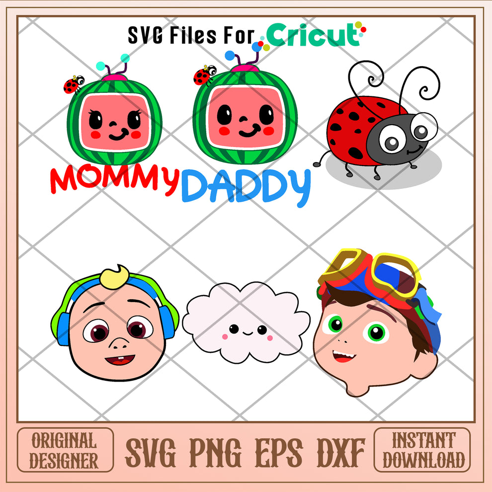 CoComelon Family SVG Bundle – svg files for cricut