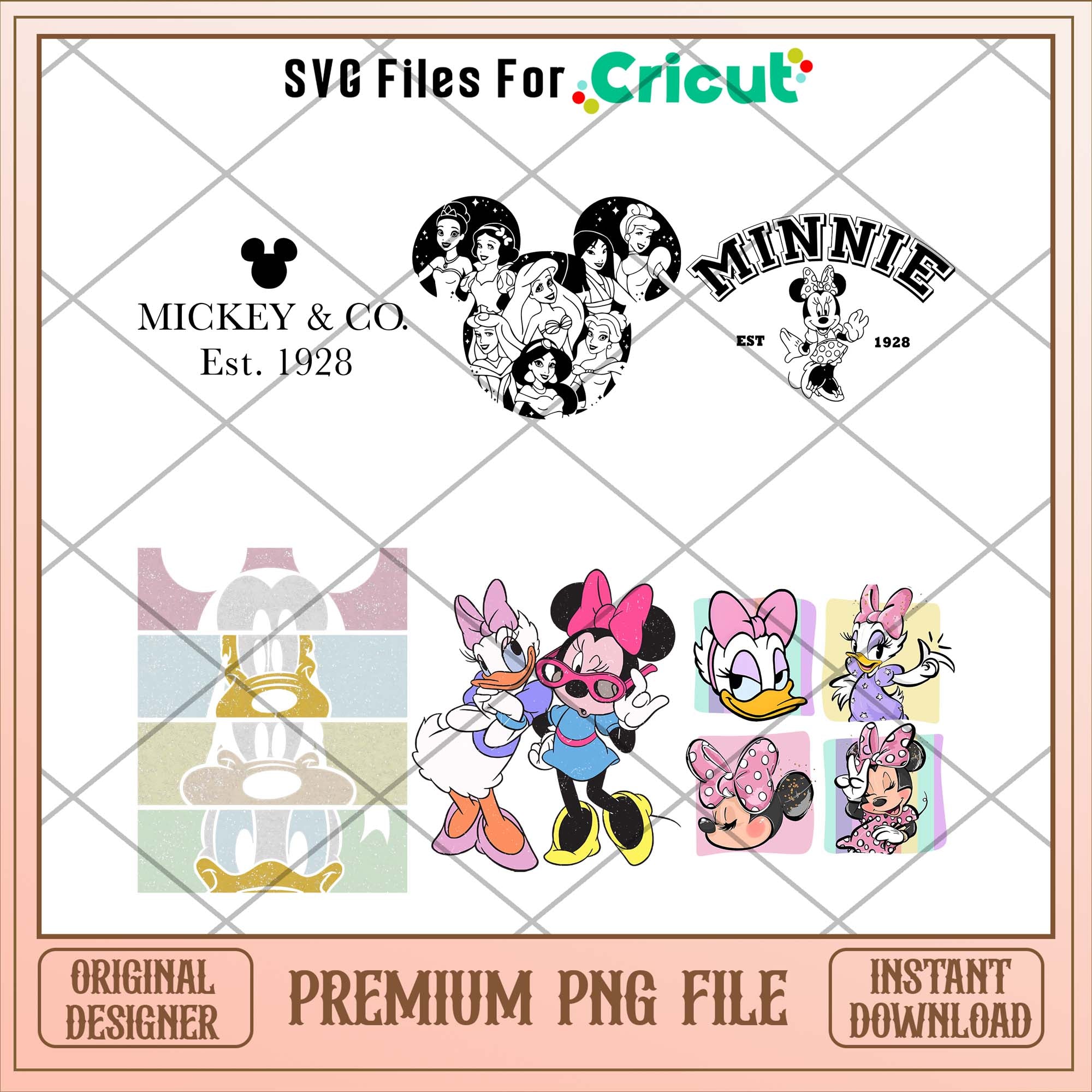 Disney cartoon characters png bundle ver 2 – svg files for cricut