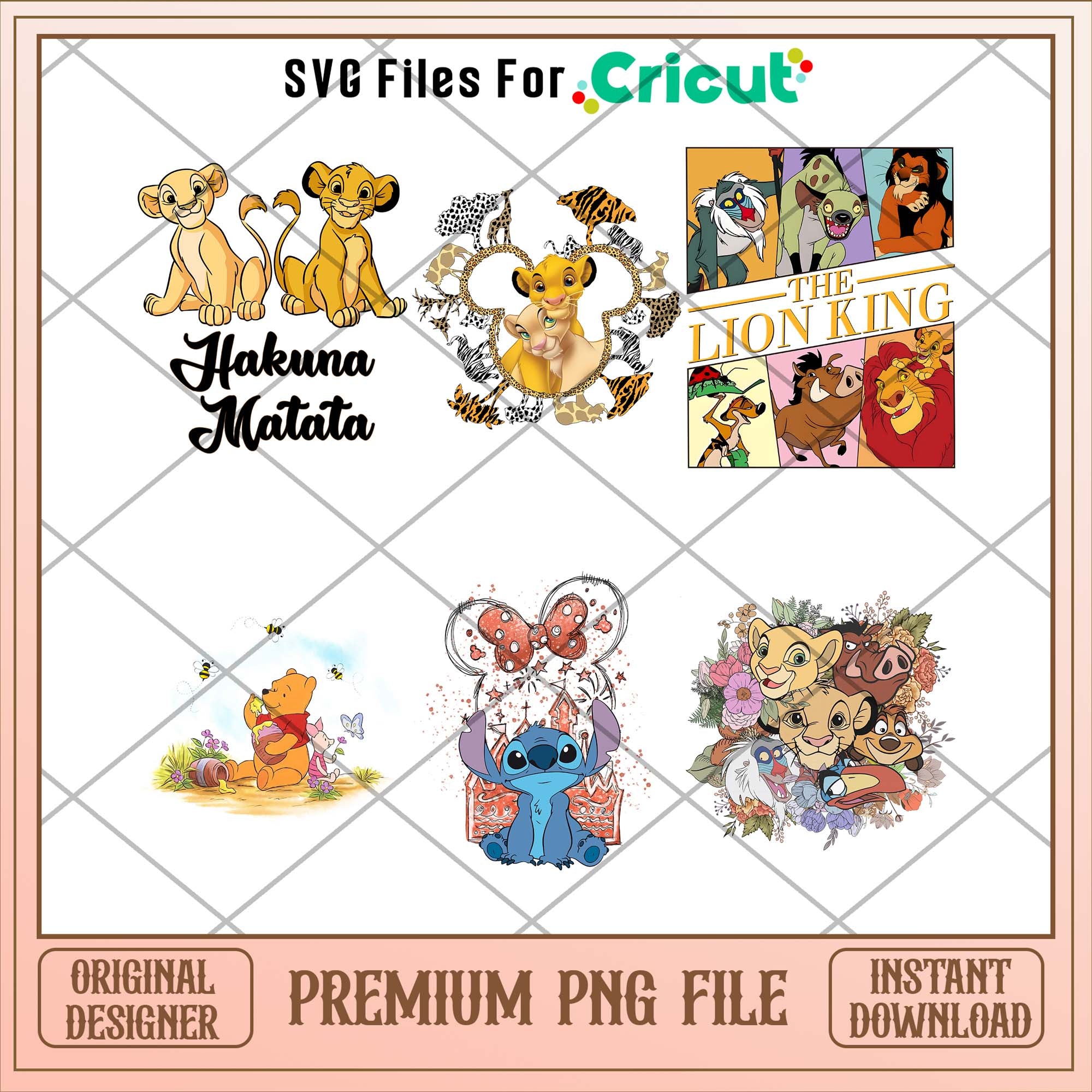 Disney cartoon characters png bundle – svg files for cricut
