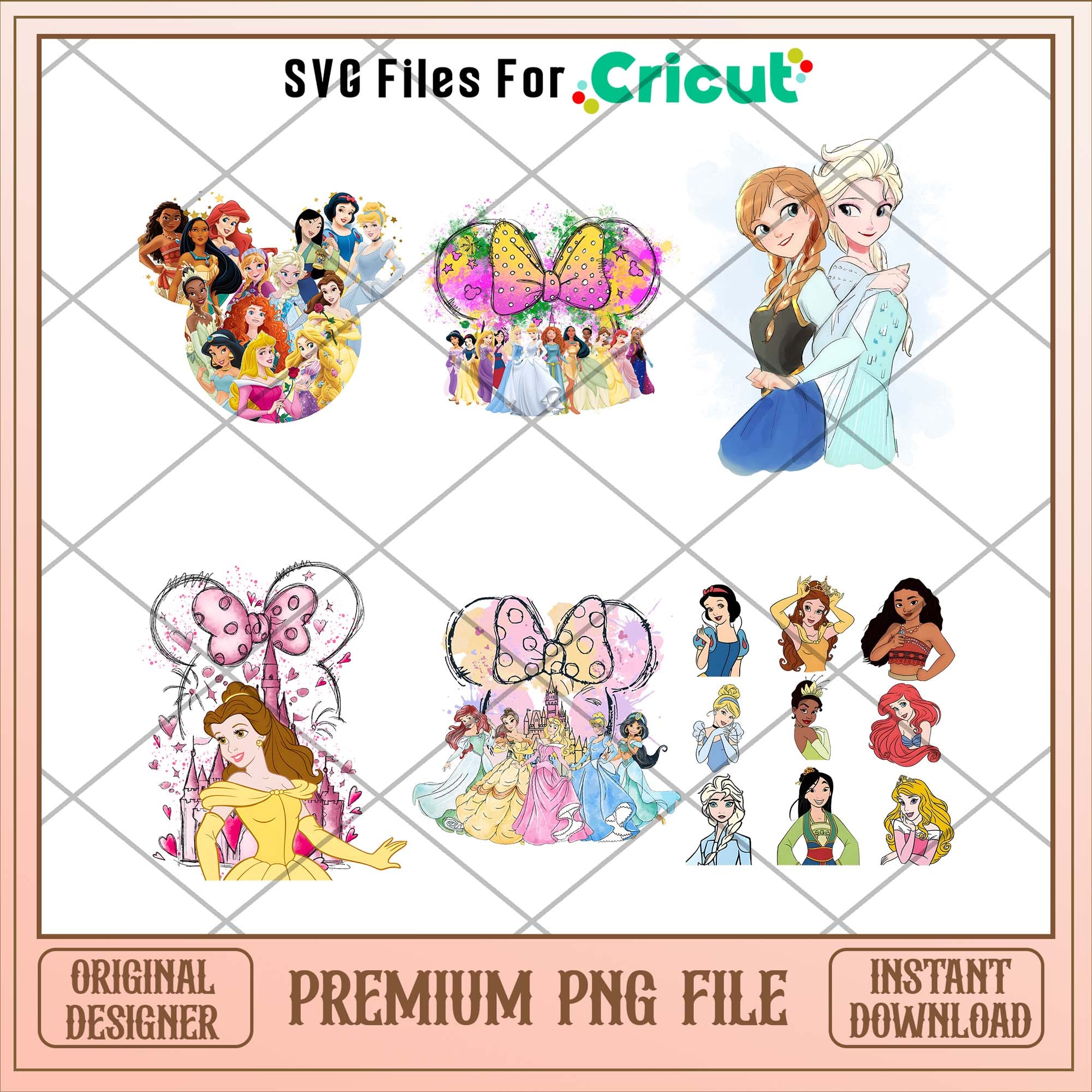 Disney Princess friends png bundle ver 2 – svg files for cricut