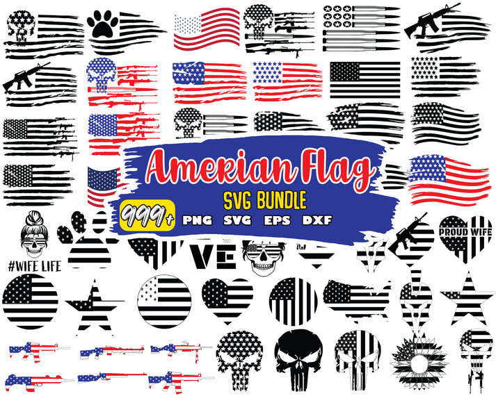 Flag of the united states bundle svg, american flag svg – svg files for ...