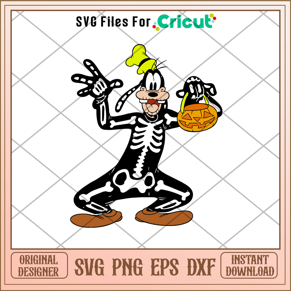 Goofy disney halloween skeleton svg – svg files for cricut