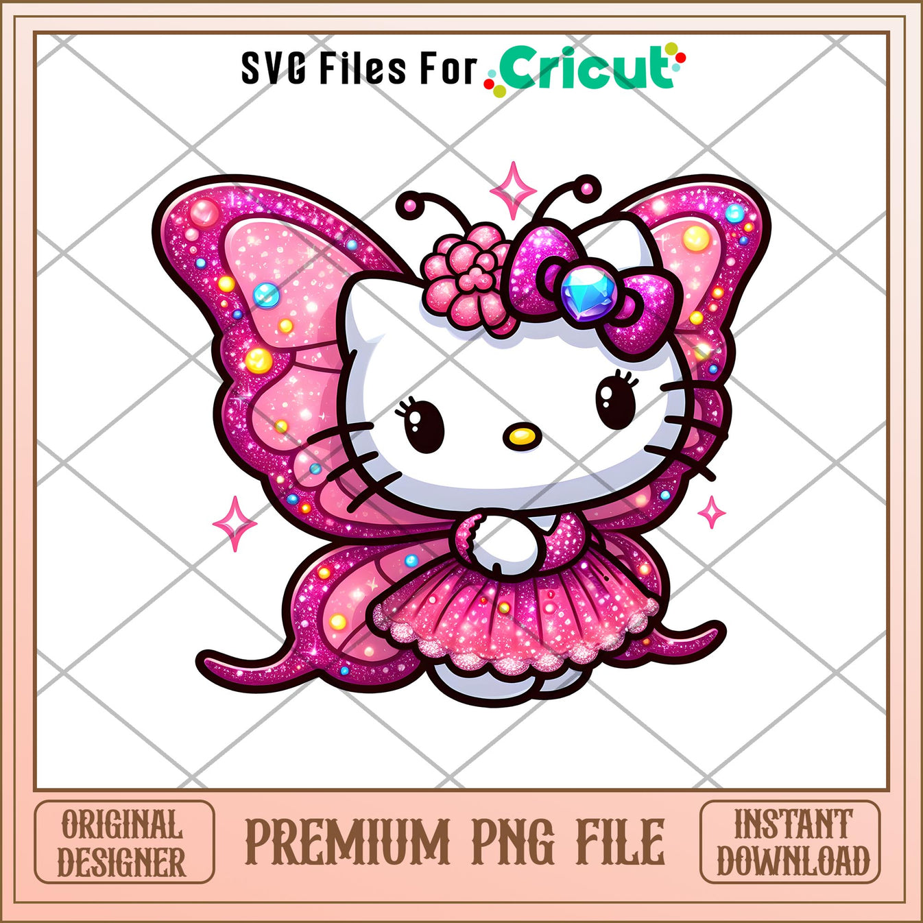 hello kitty blink butterfly png, Hello Kitty png, digital download ...