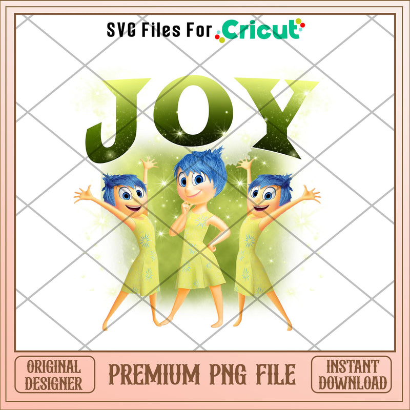 Joy emotions Inside out 2 png – svg files for cricut
