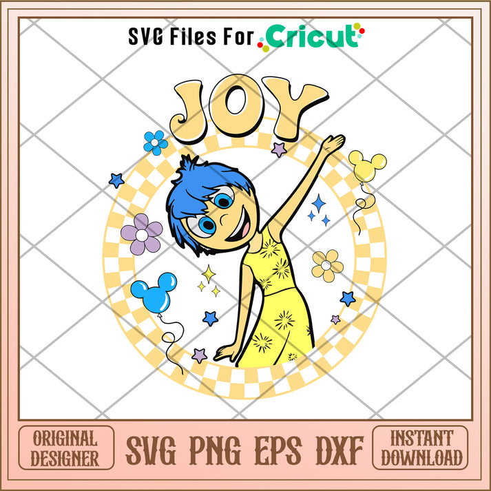 Disney Inside out 2 joy SVG design – svg files for cricut