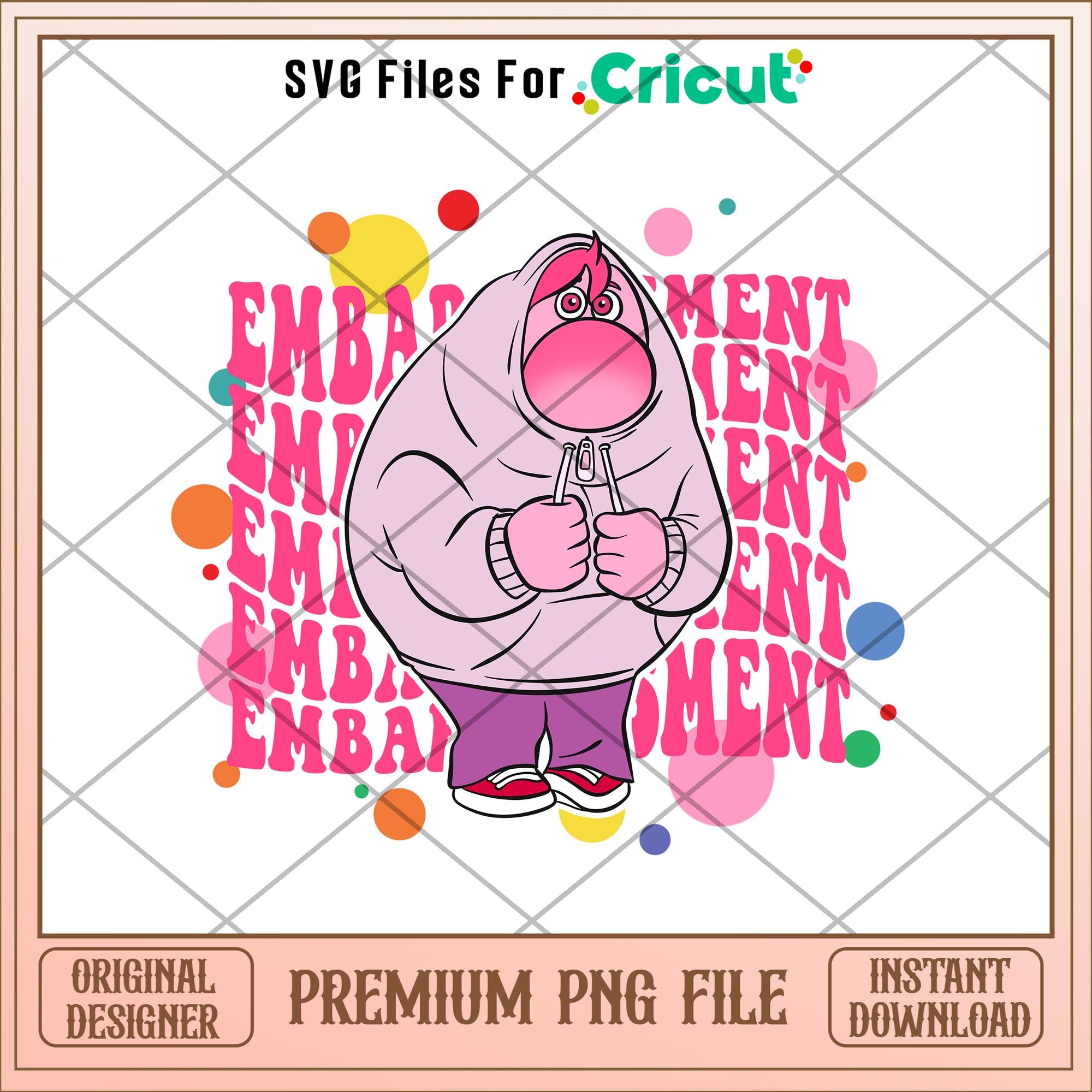 Inside out 2 disney embarrassment png – svg files for cricut