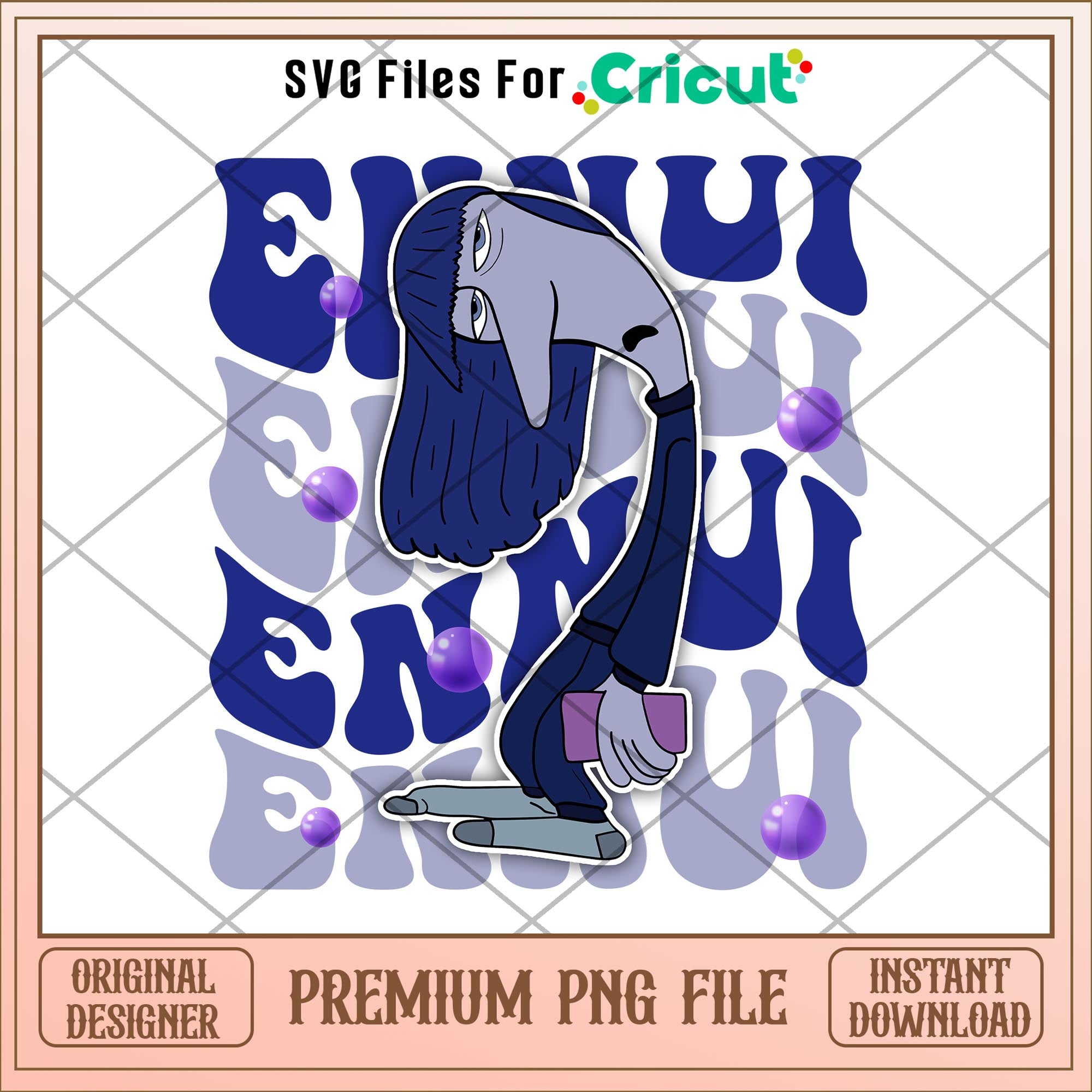 Inside out 2 ennui emotion png – svg files for cricut