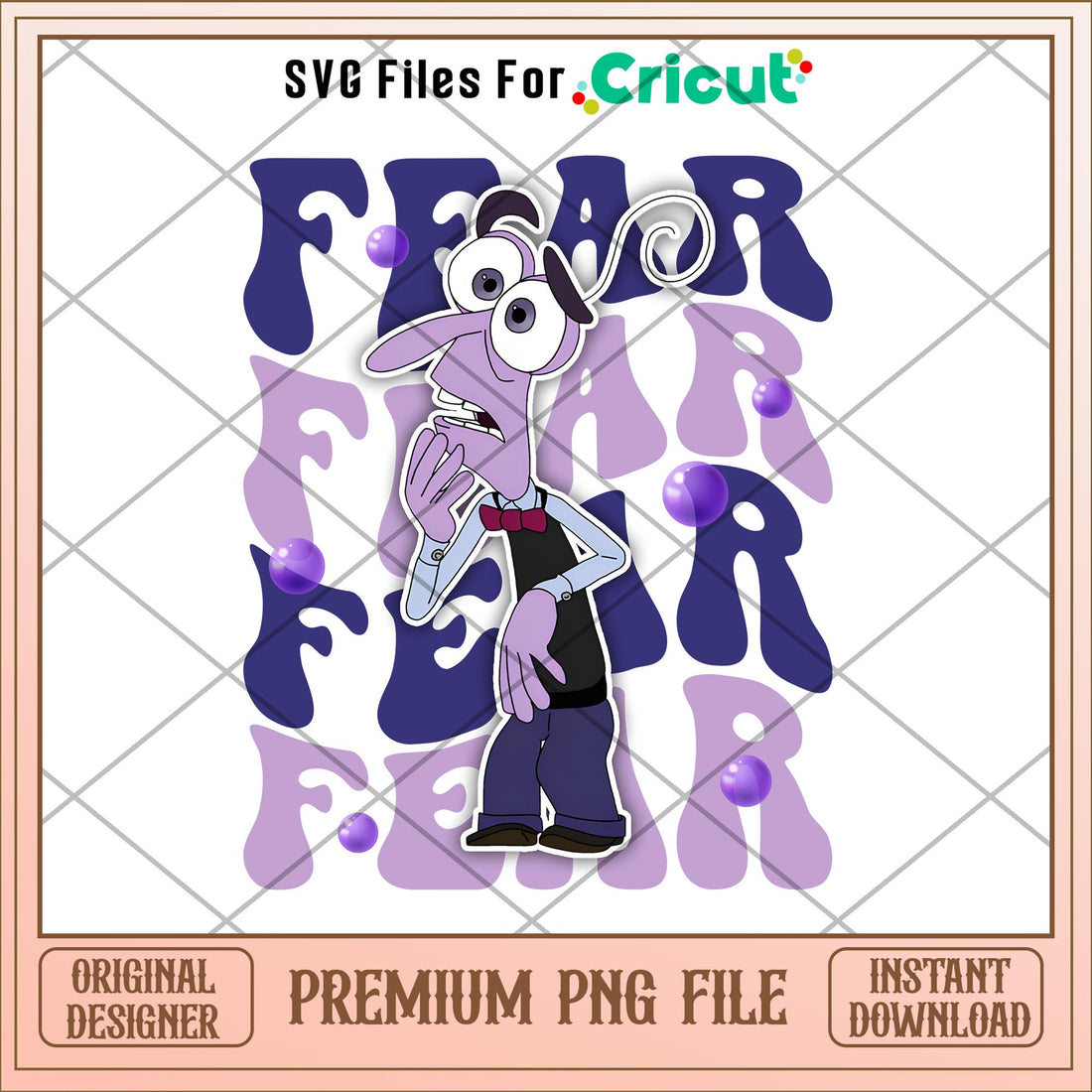 Inside out 2 fear emotion png – svg files for cricut
