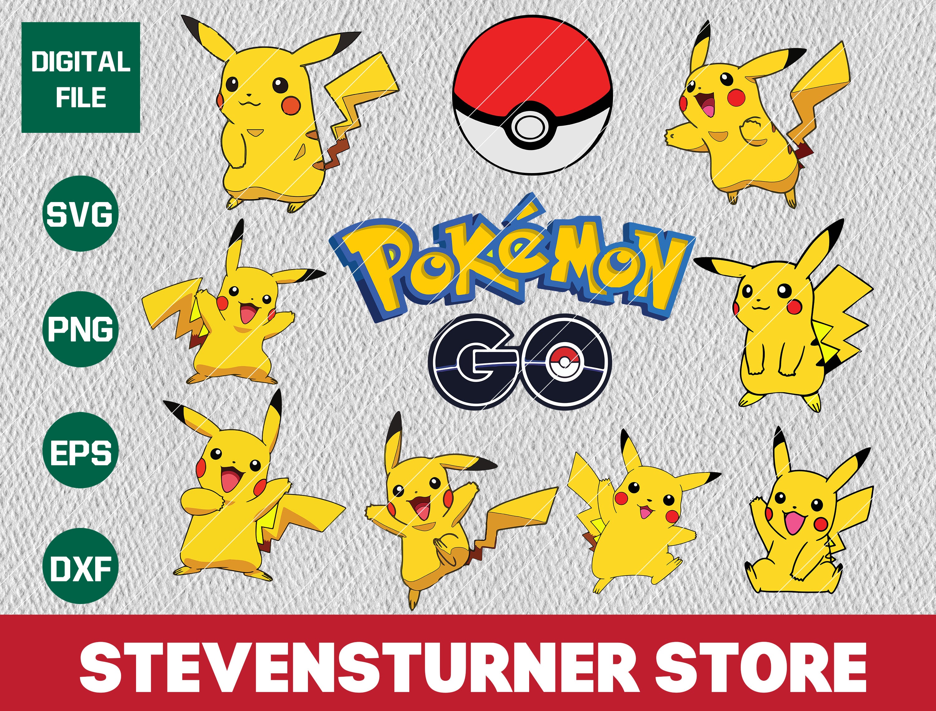 Pokemon pikachu design bundle svg, pikachu pokemon svg – svg files for ...