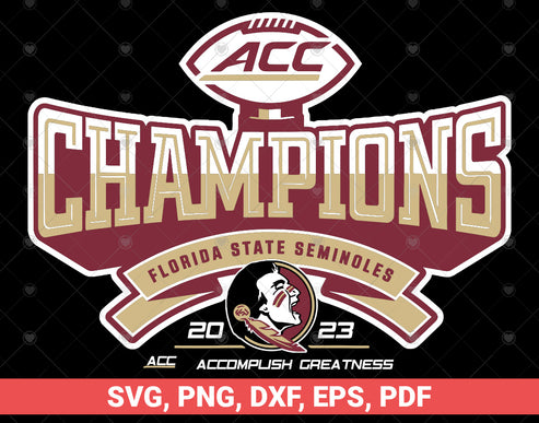 Florida State Seminoles ACC Champs 2023 Football Locker Room svg, ACC ...