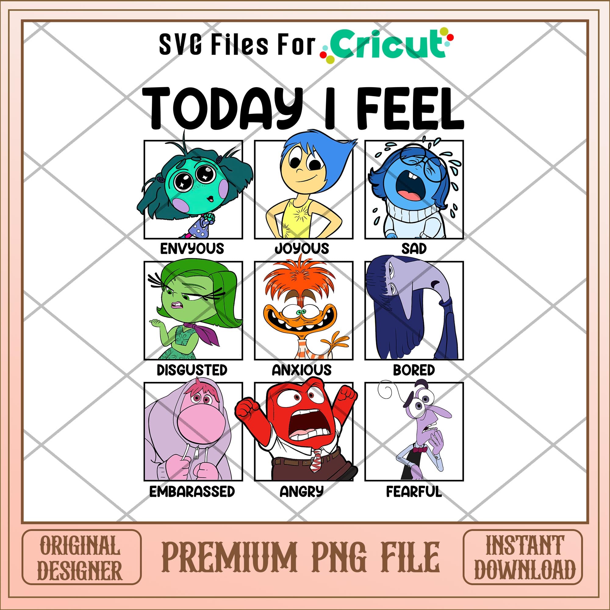 Inside out today i feel png – svg files for cricut