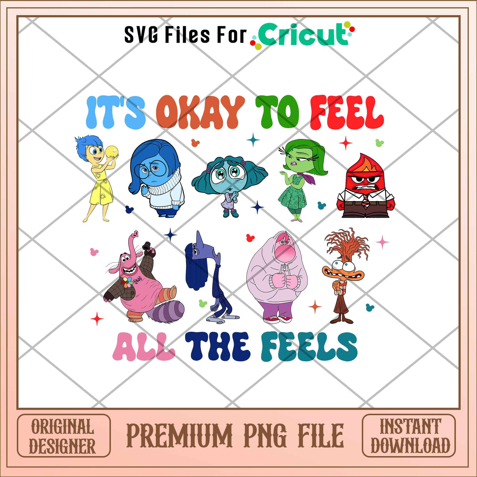 Inside out 2 all the feels png – svg files for cricut