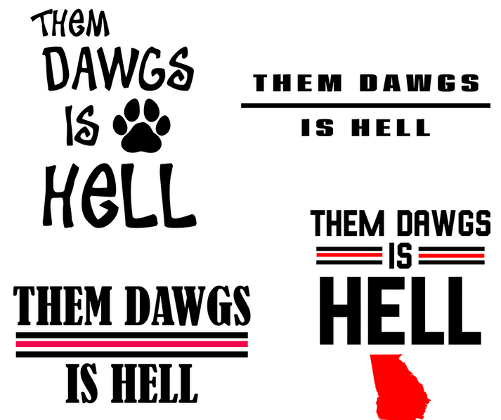 Them Dawgs is Hell svg bundle – svg files for cricut