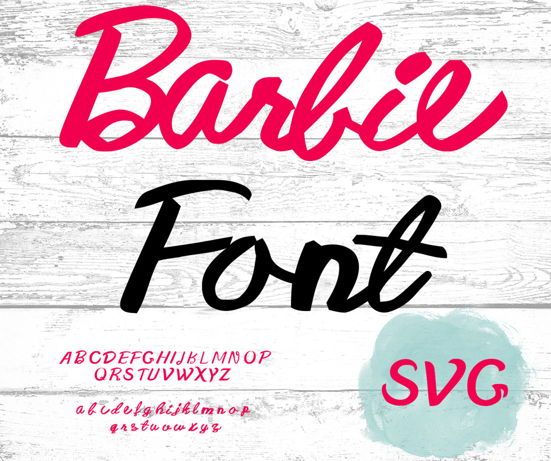 Barbie Alphabet Cursive Font, Barbie SVG, Barbie file, Barbie TV Show ...